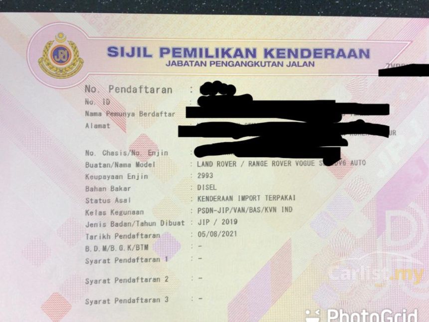 Used 2019 Land Rover Range Rover 3.0 SDV6 Vogue SUV - Carlist.my
