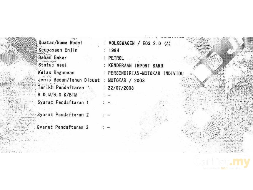 Used 2008 Volkswagen EOS 2.0 TFSI Convertible - Carlist.my