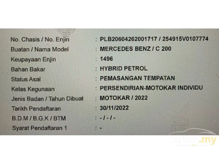 Used 2022 Mercedes-Benz C200 1.5 AMG Sedan W206 LIKE NEW CAR - Carlist.my