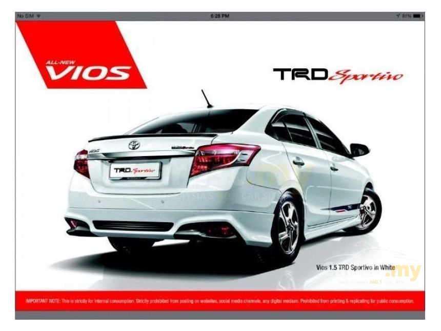 Toyota Vios 2014 TRD Sportivo 1.5 in Penang Automatic Sedan White for ...