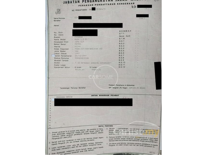 Used 1997 Perodua Rusa 1.3 EX 5 seats MiniVan - Carlist.my