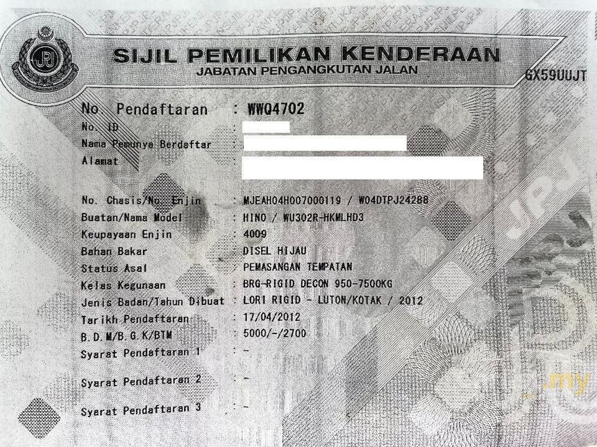 Used 2012 Hino WU302R 4.0 Diesel Turbo Box Lorry-BRG-RIGID DECON 950 ...