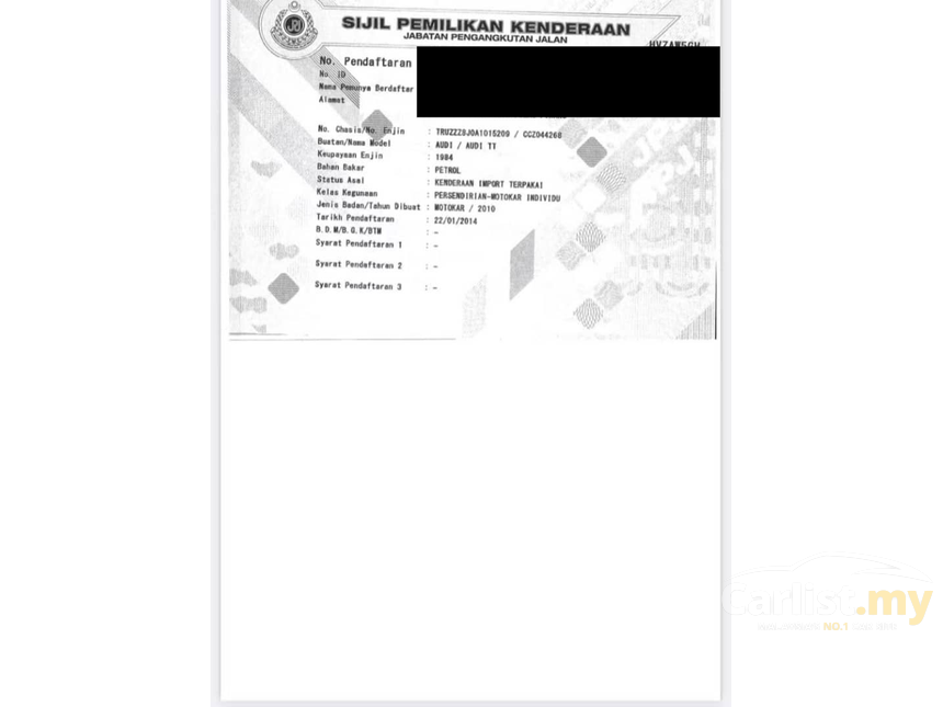 Used 2010 Audi TT 2.0 S TFSI Quattro FACELIFT S-LINE TTRS - Carlist.my