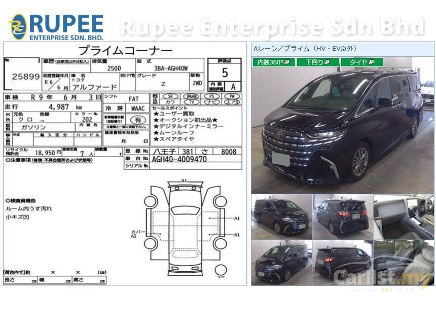 Recon 2024 Toyota Alphard 2.5 Z MPV *Grade 5A LIKE NEW CAR *Original ...