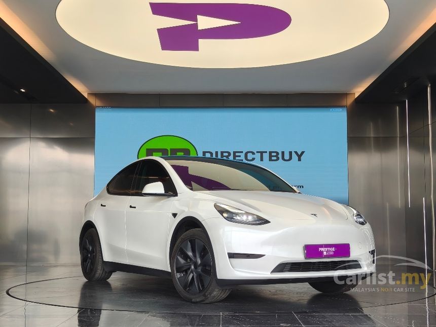 Used 2024 TESLA Model Y Standard Range Pearl White Black Vegan Leather ...