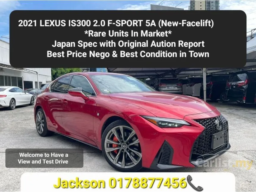 Recon 2021 Lexus IS300 2.0 F-Sport (New-Facelift) Japan Spec *Rare ...