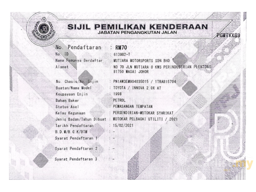 Used 2021 TOYOTA INNOVA 2.0 VVT-i (A) X-Edition ( New Facelift ) Low Mileage 7485 KM Only with ...