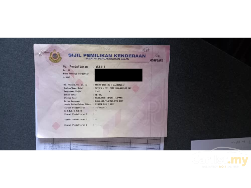 Used 2012 Toyota Vellfire 2.4 Z Golden Eyes MPV *** 7 SEATERS *** TIP TOP CONDITION (SEREMBAN N9 ...