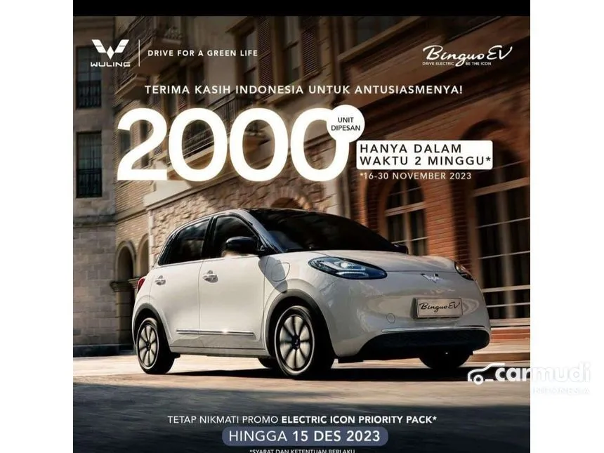 Jual Mobil Wuling Binguo EV 2024 333Km Long Range di Banten Automatic Hatchback Hijau Rp 318.000 ...