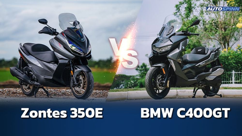 Zontes 350E vs BMW C400GT คนบ้านเดียวกัน... - รีวิวเปรียบเทียบมอเตอร์ไซค์