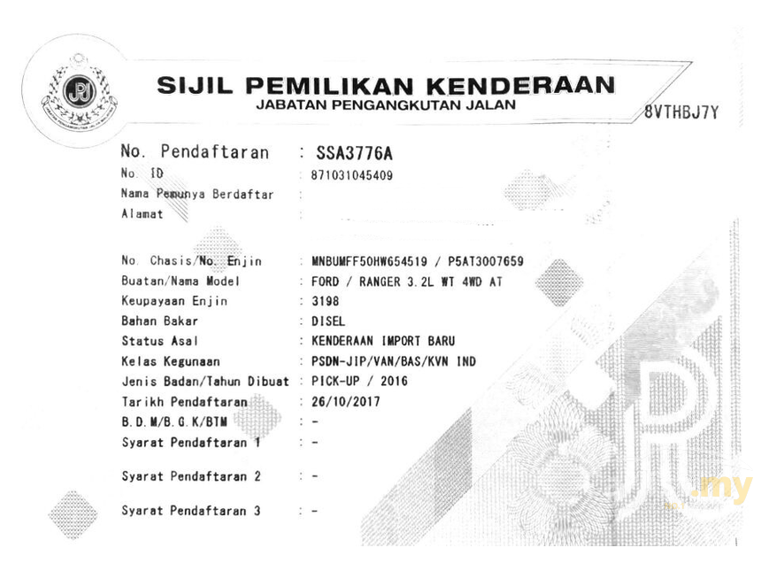 Used 2016 (Reg 2017) Ford RANGER 3.2 WILDTRACK WLT FACELIFT 4WD (A ...