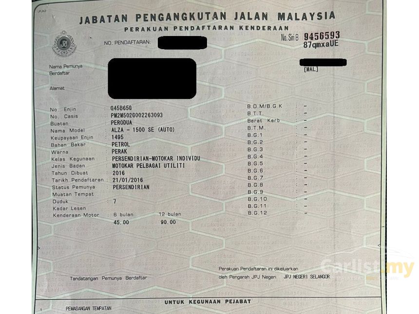 Used PERODUA ALZA 1.5 SE FACELIFT (a) FULL SERVICE RECORD, ONE LADY ...