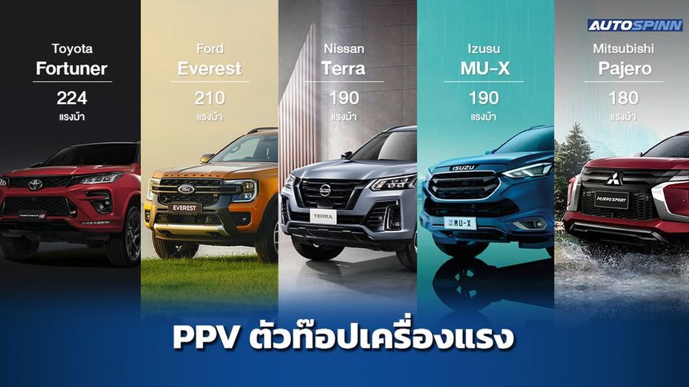 PPV ค่ายไหนแรงสุด ราคาก็แรงด้วย - รีวิวเปรียบเทียบรถยนต์