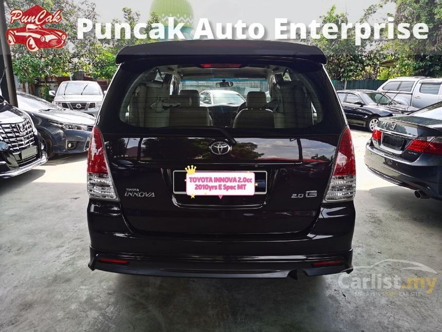 Toyota Innova 2010 E 2.0 in Selangor Manual MPV Bronze for RM 26,888 ...