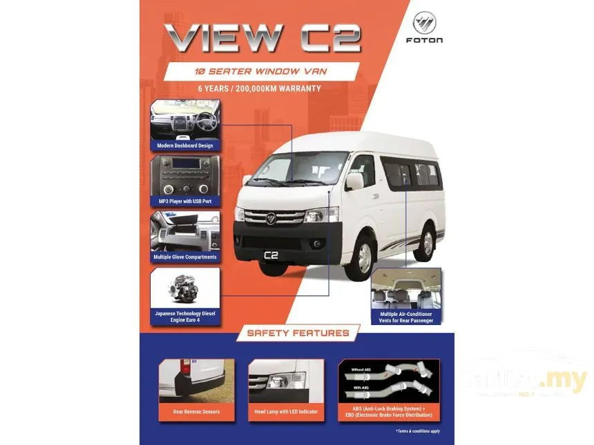 New New 2023 Foton C2, CS2, CS2L (10,14,16 & 18 Seat) - Carlist.my