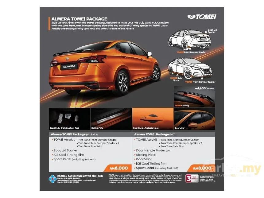 New 2022 Nissan Almera Turbo 1.0L F.O.C TOMEI PAKEJ BERNILAI RM8,000 ...