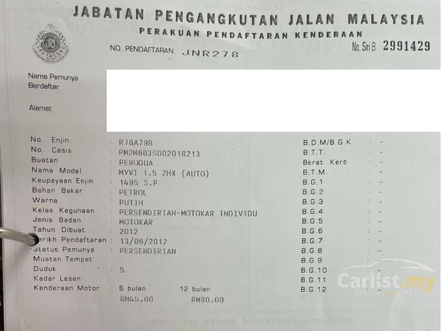 Terpakai 2012 Perodua Myvi 1.5 Extreme (A) JB PLATE SOUNDSTREAM PLAYER ...