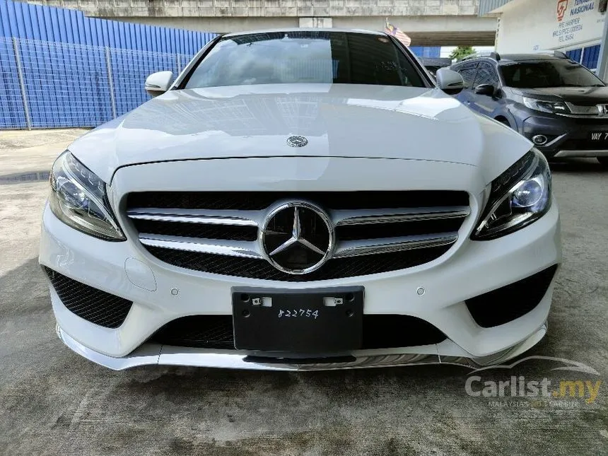 Recon 2018 Mercedes C180 AMG Keyless Radar LKA BSM Leather Japan ...