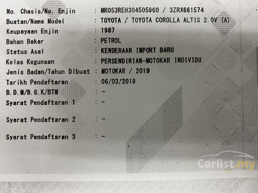 Toyota Corolla Altis 2019 V 2.0 in Kuala Lumpur Automatic Sedan Silver ...