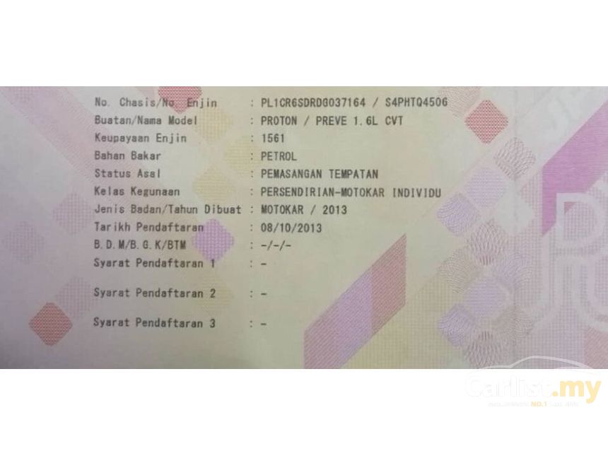 Used 2013 Proton Preve 1.6 CFE (A) TURBO TRANSFER FEE 700 - Carlist.my