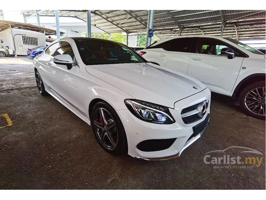 Recon MERCEDES BENZ C200 COUPE AMG PREMIUM PLUS LINE RED INTERIOR ...